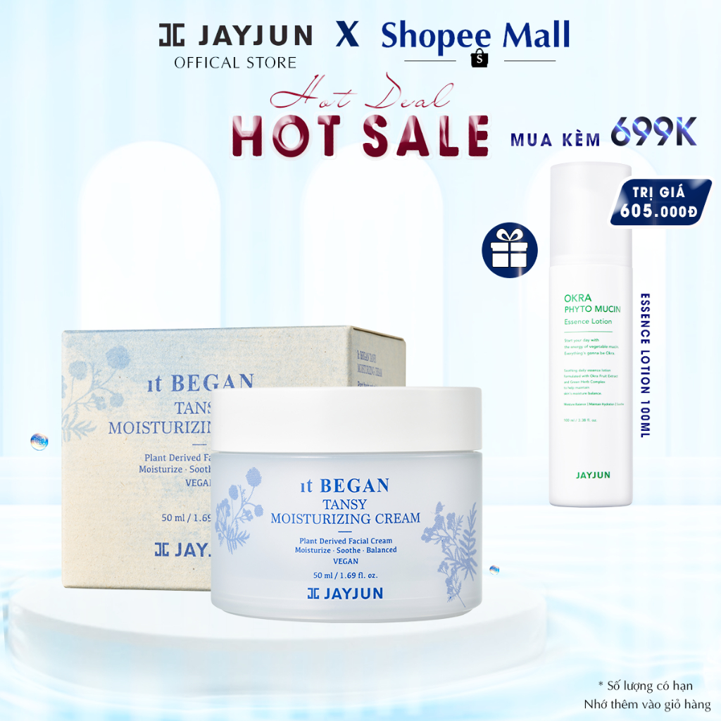 Kem Dưỡng Ẩm, Làm Dịu và Phục Hồi Dành Cho Da Khô JAYJUN IT BEGAN TANSY MOISTURIZING CREAM 50ML ...