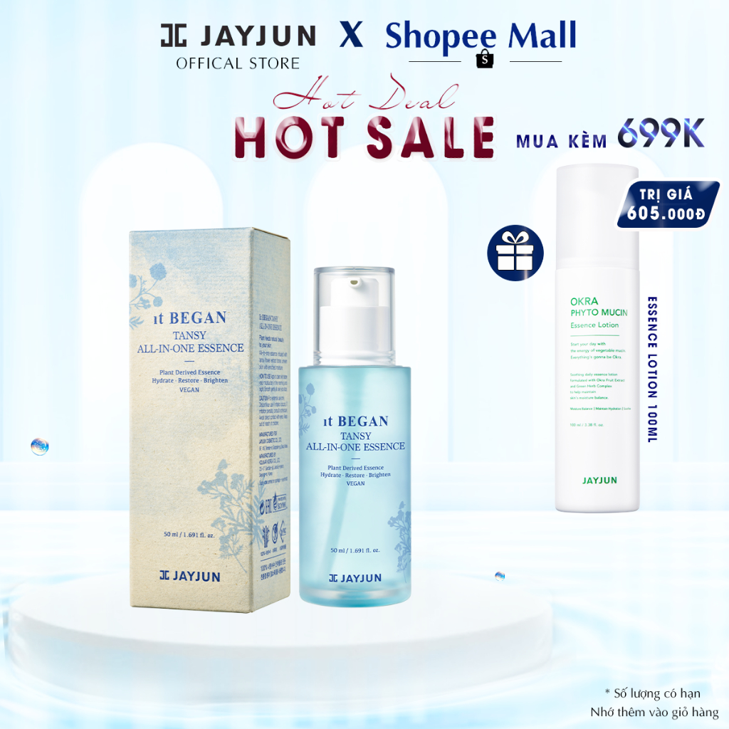 Serum Dưỡng Ẩm Phục Hồi, Làm Dịu Da Kích Ứng JAYJUN IT BEGAN TANSY ALL IN ONE ESSENCE 50ml ...
