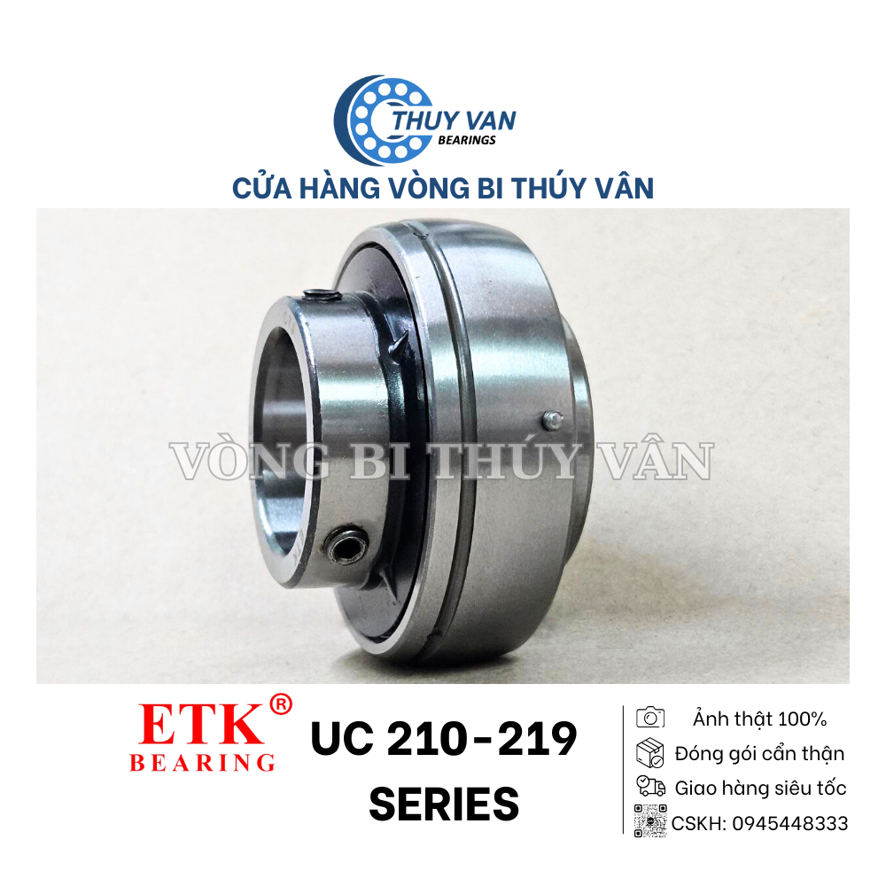 Vòng bi bạc đạn UC 210 211 212 lắp các loại gối đỡ UCF UCFC UCFL UCP UCPA UCPH UCT UKP hãng ETK ...