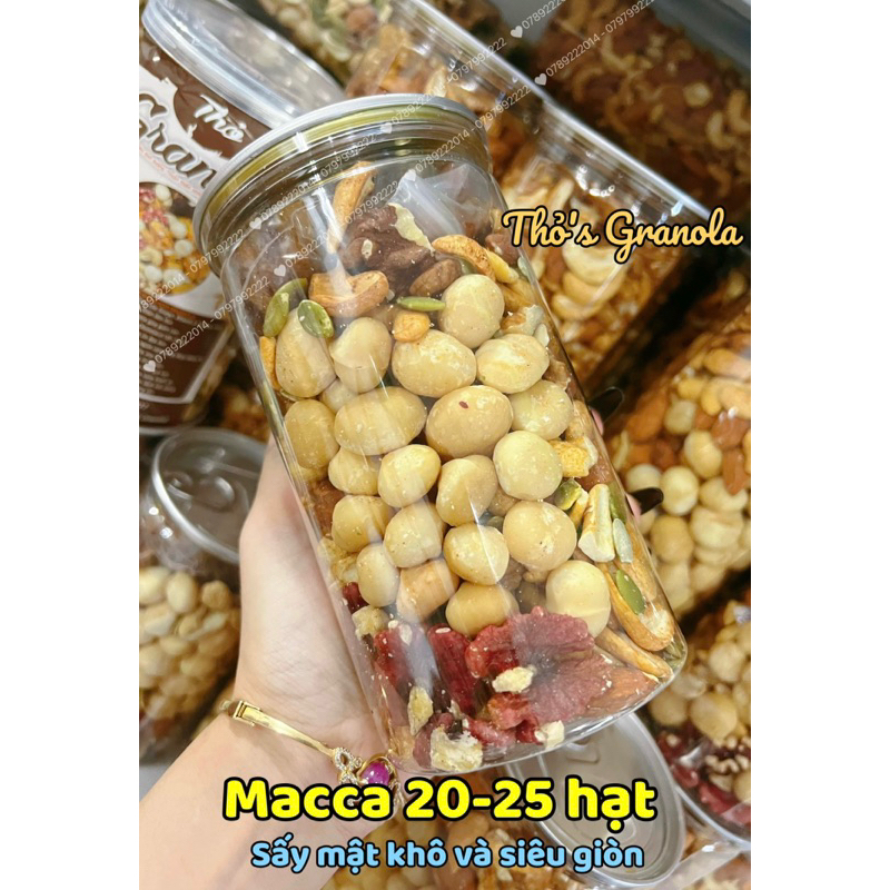 [20-25 hạt Macca] 500gr Ngũ Cốc Granola Siêu Macca Ko Yến Mạch Ko dừa ...