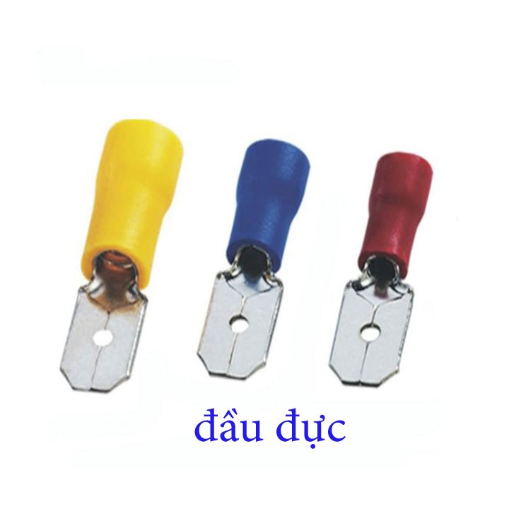 Gói 50 đầu cốt (cos) FDD5-250 loại tốt đầu cos ghim đực cái, cos nối ...