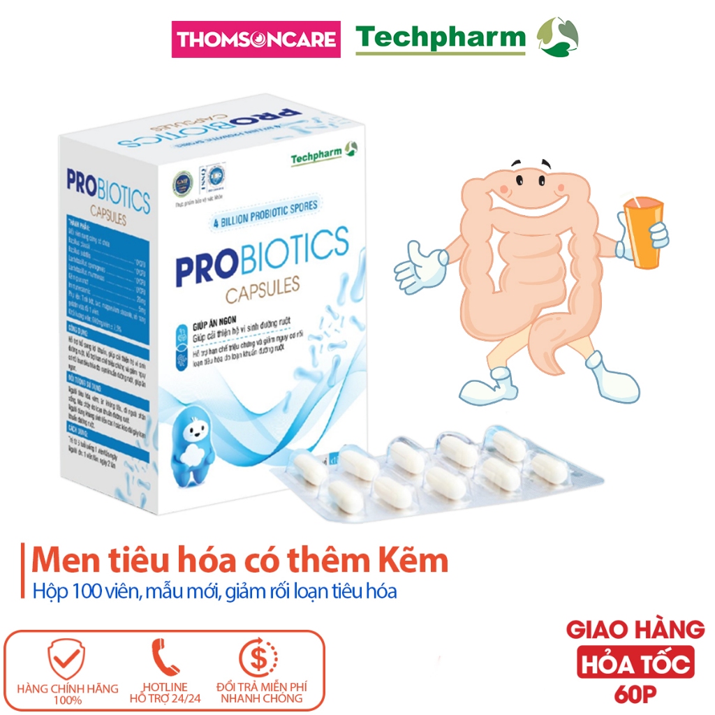 Men tiêu hóa Probiotic Capsules, Entero TSC chứa vi sinh lợi khuẩn và ...