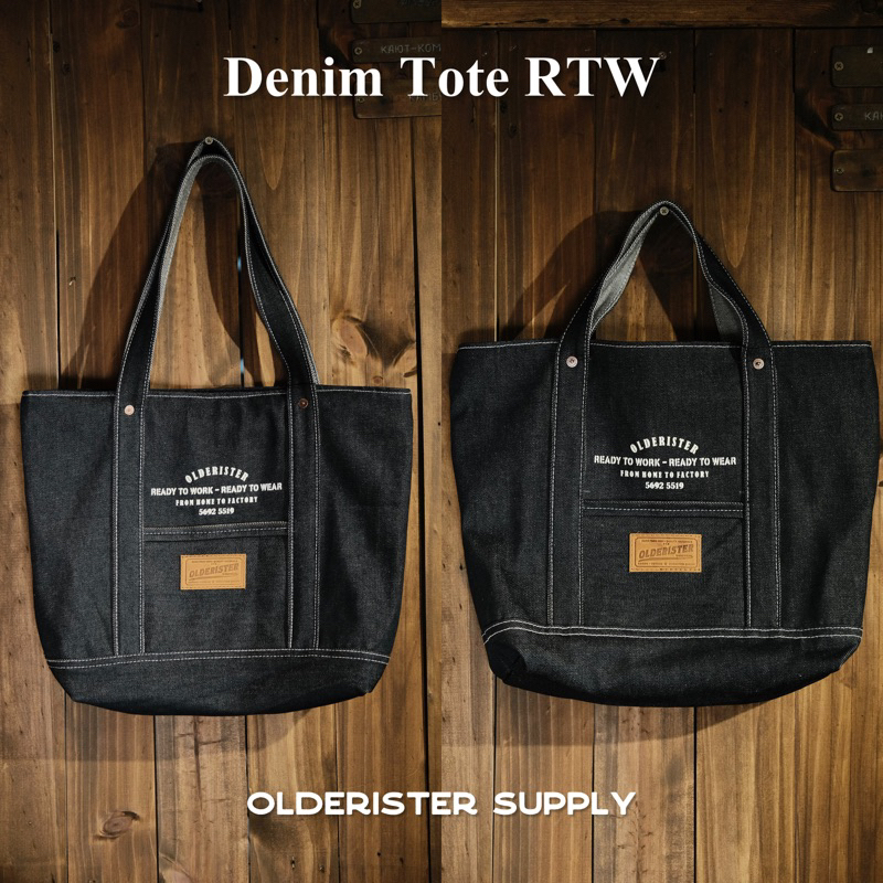 Túi Tote Denim RTW - Olderister | workwear | Shopee Việt Nam