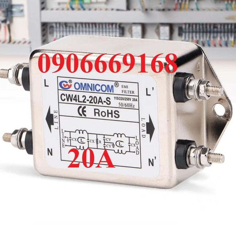Lọc Nhiễu 1 Pha Mới 20A CW4L2-20A-S Hiệu OMNICOM | Shopee Việt Nam
