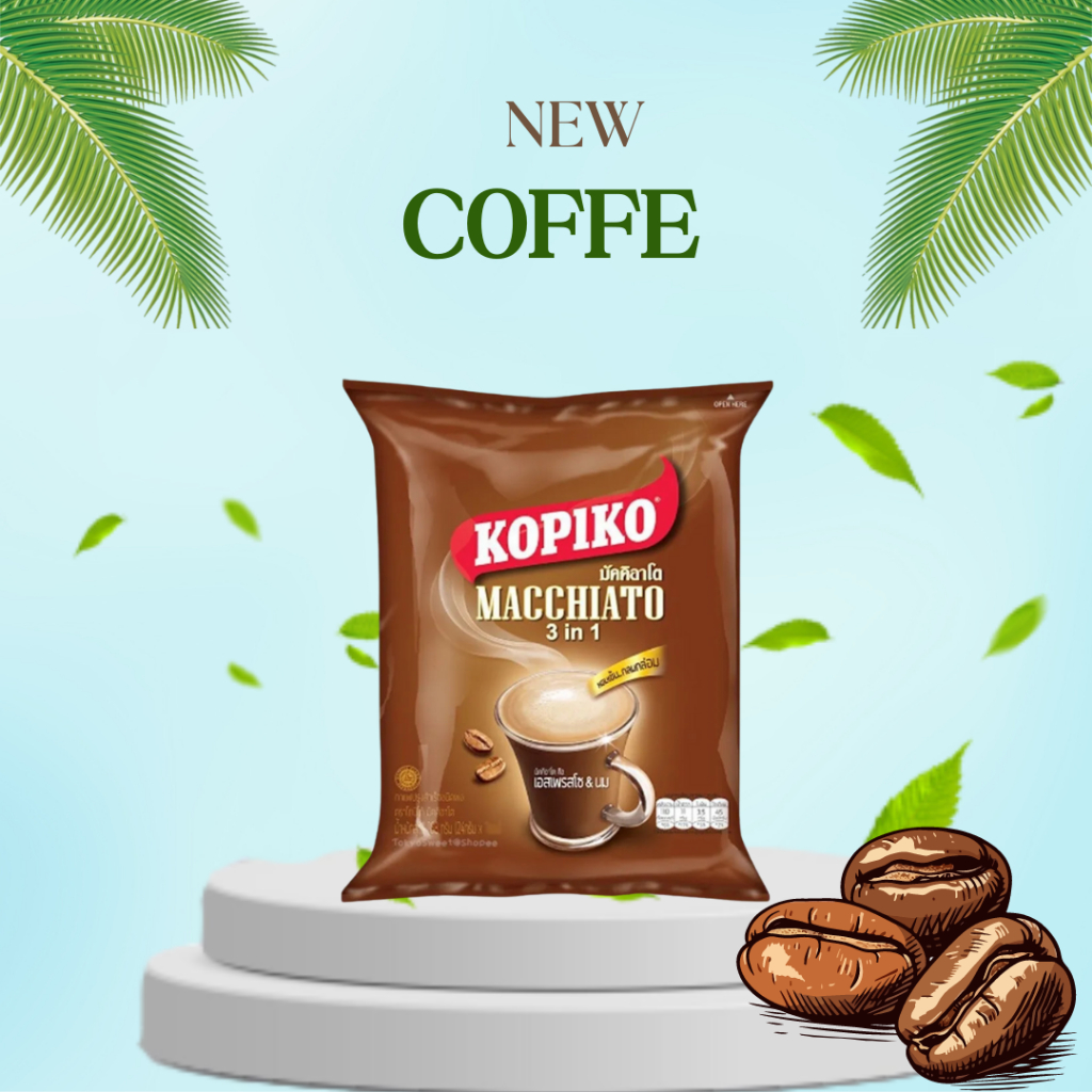 Kopiko macchiato [Hàng Chuẩn]cà phê hòa tan 3in1 Thái Lan siêu ngon túi 480g (20 gói) | Shopee ...