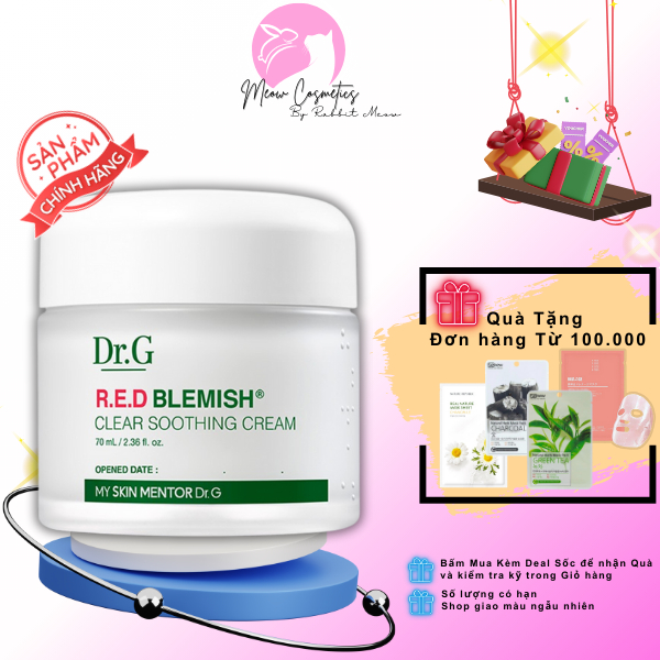 Kem Dưỡng Ẩm Dr.G RED Blemish Clear Cream 70ml - Dr.G RED Blemish Clear Soothing Cream 70ml ...