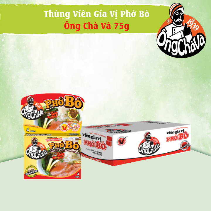 Thùng Viên Gia Vị Phở Bò 75g Ông Chà Và 144 Hộp Thơm Ngon Tiện Lợi Tiết ...