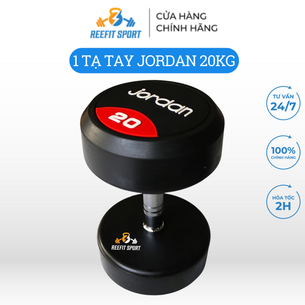 Tạ tay cao su Jordan 20kg cao cấp (1 cục) Reefit Sport | Shopee Việt Nam