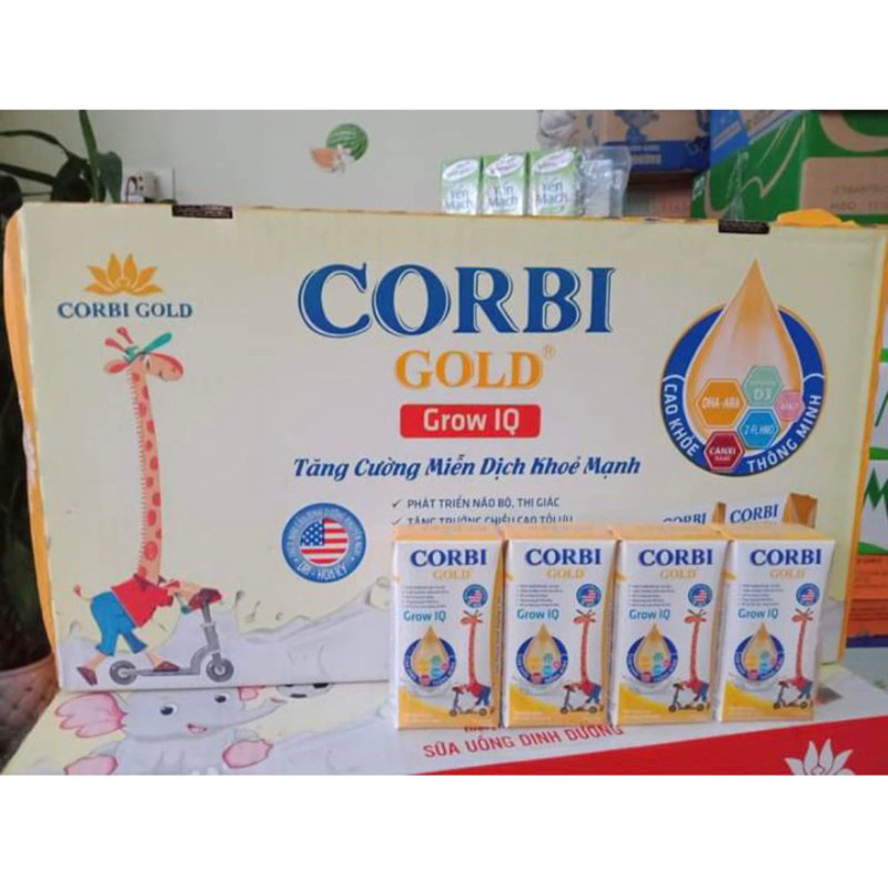 Thùng sữa bột pha sẵn corbi gold tăng cường miễn dịch 110ml thùng 48 ...