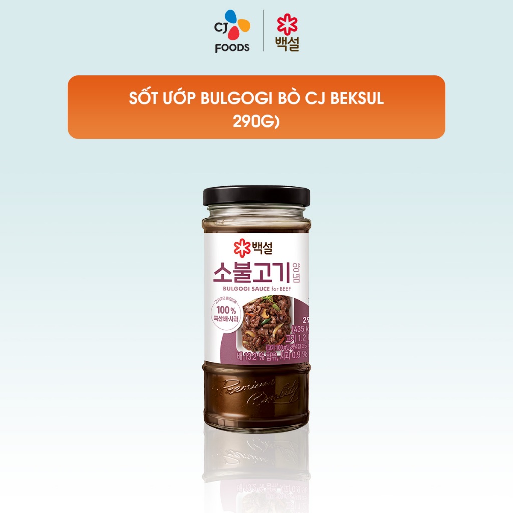 Thùng 20 chai Xốt ướp thịt nướng Hàn Quốc Beksul vị Bulgogi Bò - Nhập khẩu HQ (290g x 20 ...