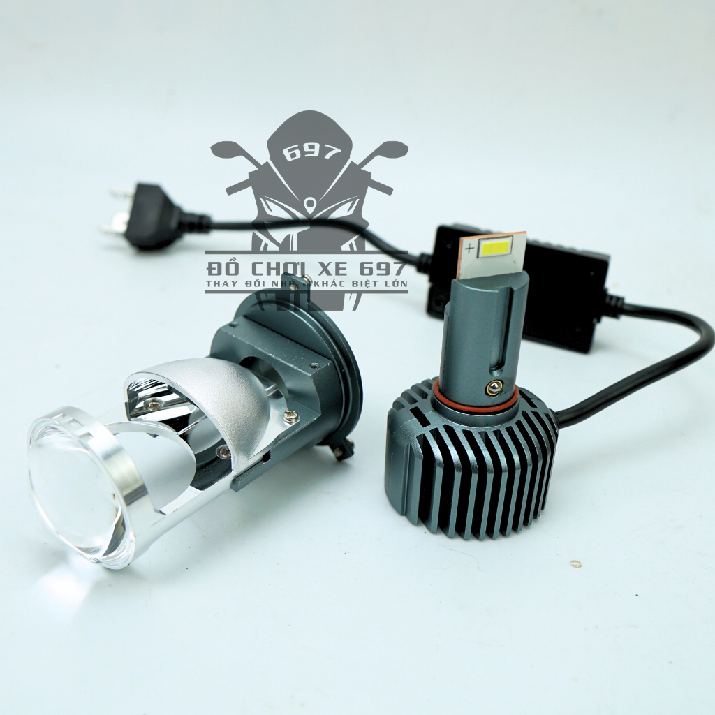 Đèn LED bi cầu mini T40 PRO công suất 25-35w gắn xe máy ô tô chân H4 ...