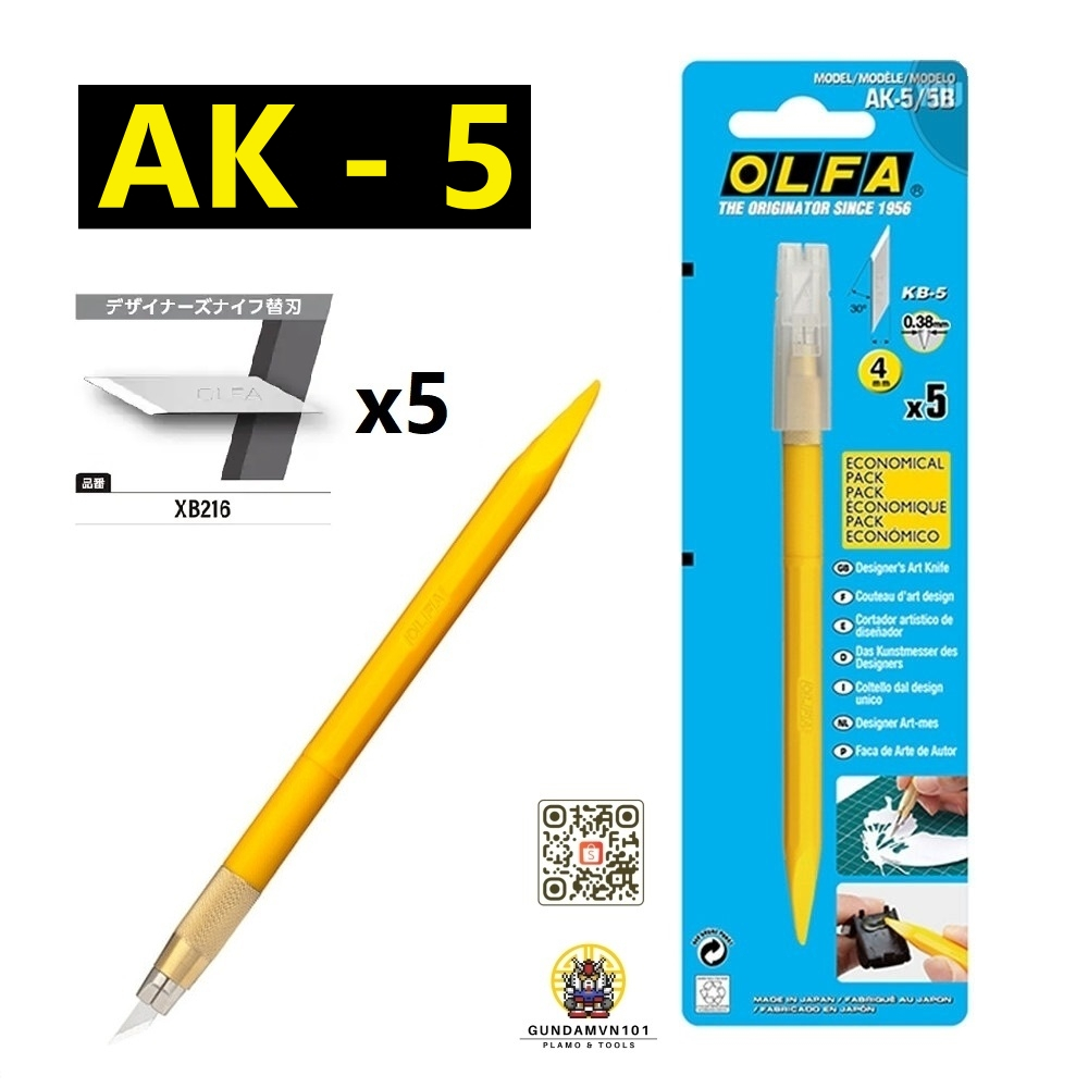 DAO OLFA NHẬT BẢN AK-1 AK-5 10B 216BY - Dao trổ kỹ thuật cắt giấy handmade diy gọt nhựa nhựa ...