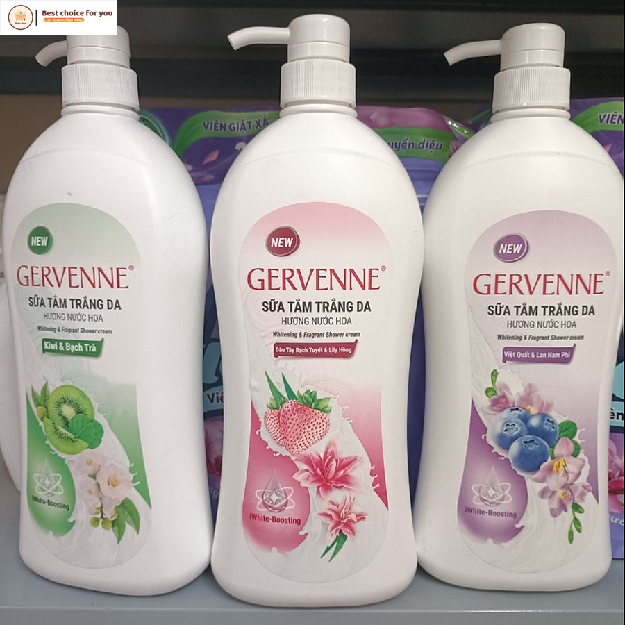 Sữa Tắm Trắng Da Hương Nước Hoa Gervenne 900g | Shopee Việt Nam