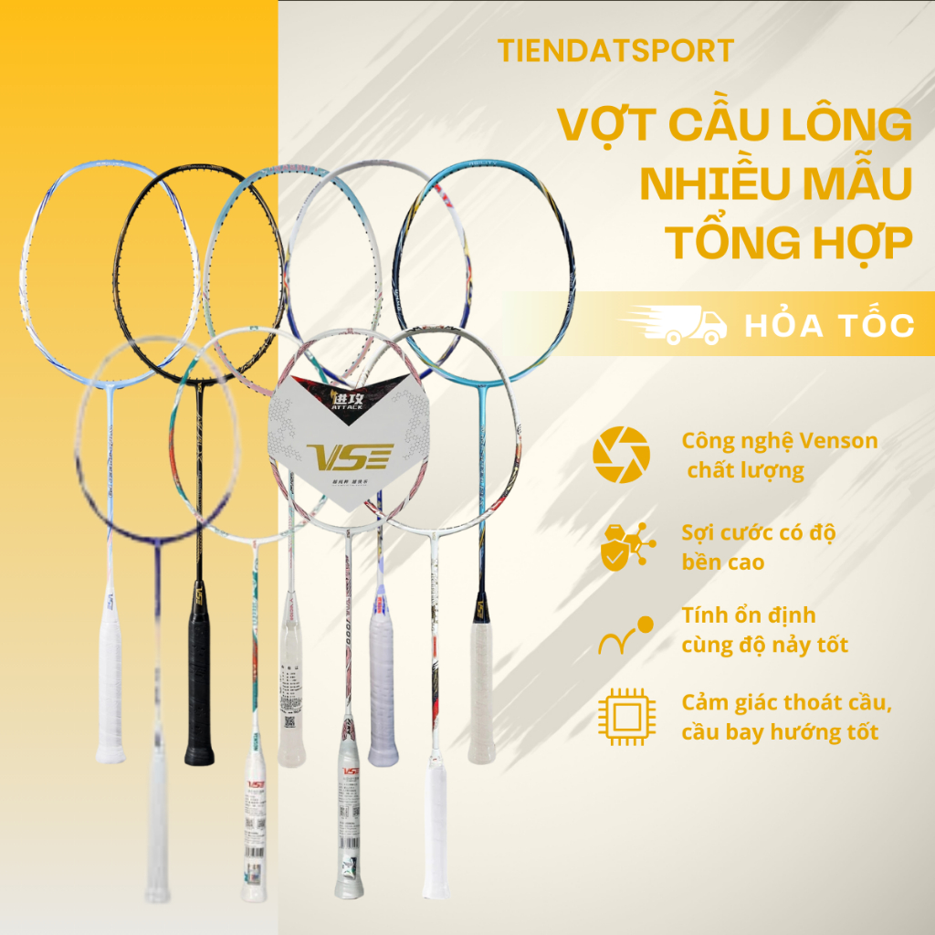 Vợt cầu lông Rabbit, Panlong, Kirin, Titan1000, Acepower 11, Wind speed ...