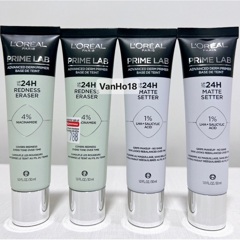 Kem lót kiềm dầu Loreal PRIME LAB 24h Matte Setter, Redness Eraser 30ml ...
