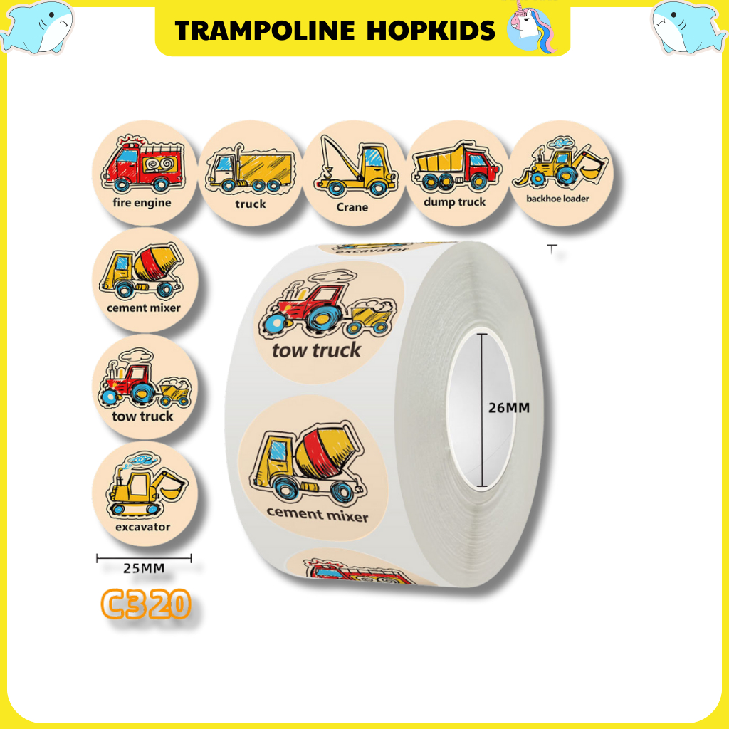 Cuộn 500 sticker khen thưởng hoạt hình ngộ nghĩnh, tem dán sticker ...