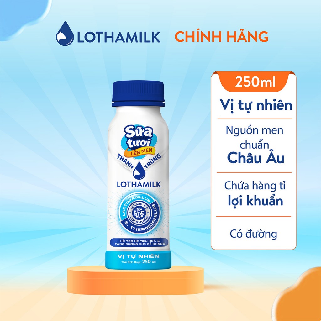 Sữa Tươi Lên Men Lothamilk Chai 250ml | Shopee Việt Nam
