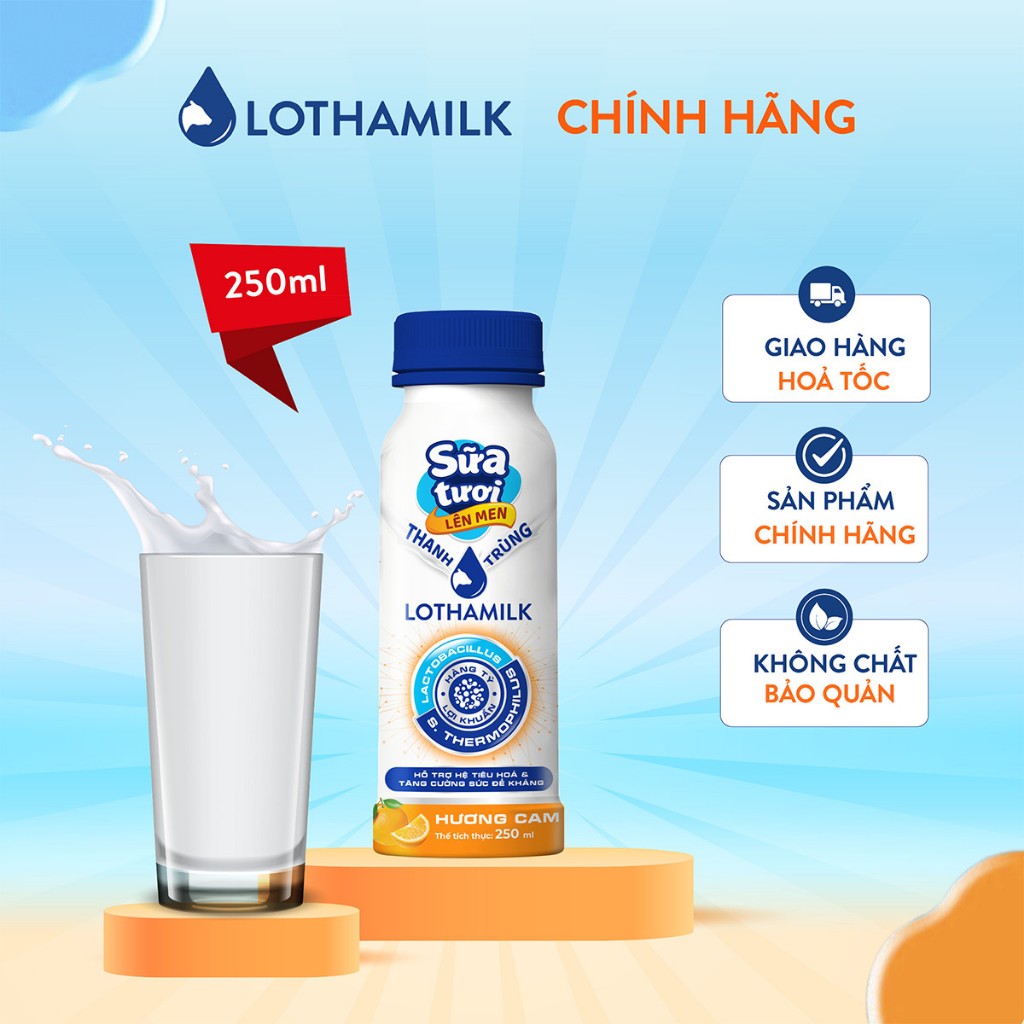 Sữa tươi lên men Lothamilk chai 250ml | Shopee Việt Nam