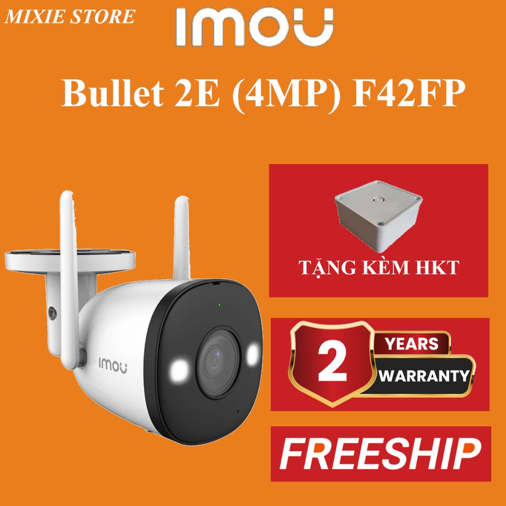 Camera Imou Ngoài Trời Bullet 2E (4MP) F42FP I 4 chế độ màu ban đêm I ...