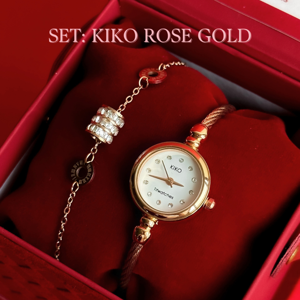 Đồng hồ vòng tay nữ KIKO Tif Watches kim loại thiết kế thanh lịch làm ...