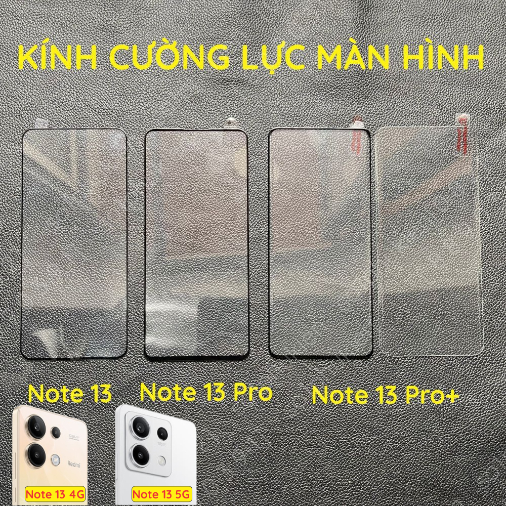 Kính cường lực Xiaomi Redmi Note 13 4G 5G/13 Pro 4G, 5G/13 Pro+/Poco M6 Pro/ X6 5G/ Poco X7 Pro ...