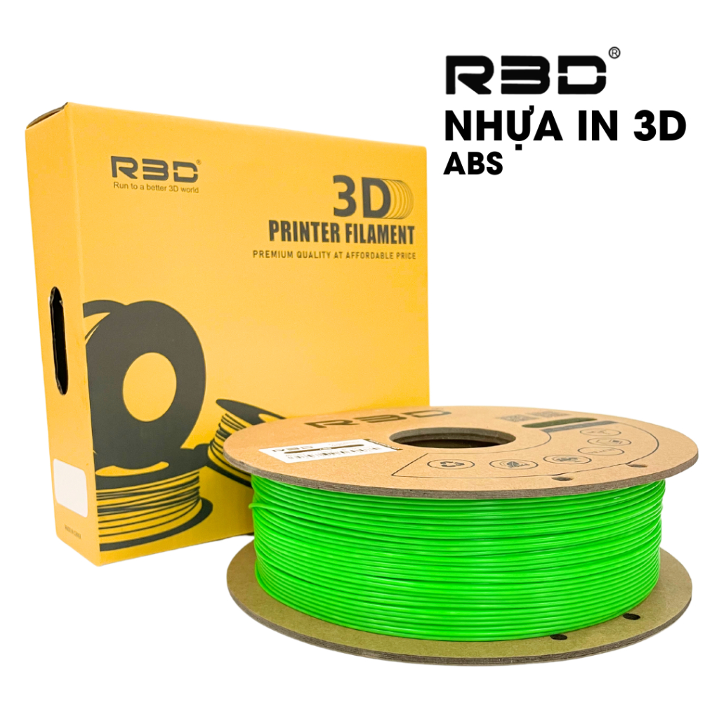 Nhựa in 3D ABS siêu cứng【R3D】màu Xanh Lá Phản Quang Fluorescent Green - Nhựa sợi FDM in 3D chất ...