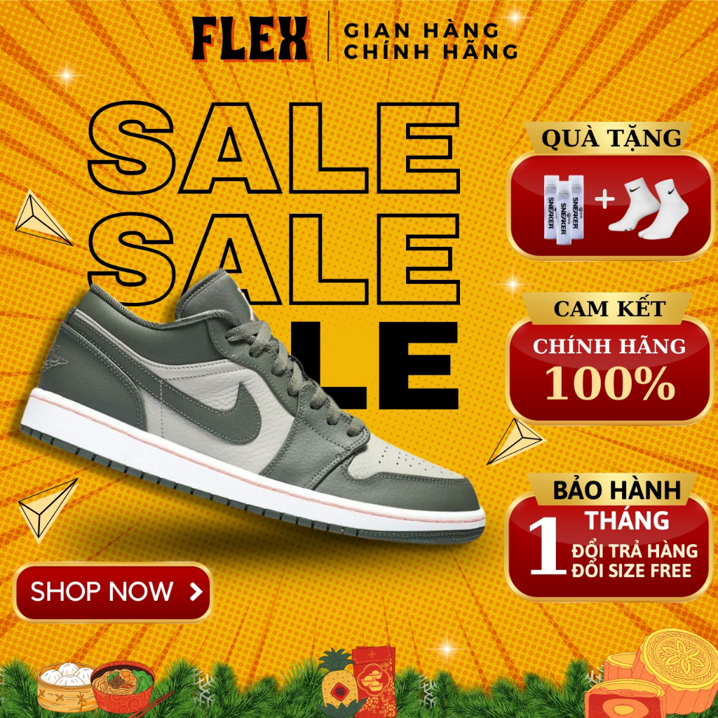 Giày Jordan 1 Low Military Green Men's 553558-121 cổ thấp chính hãng ...