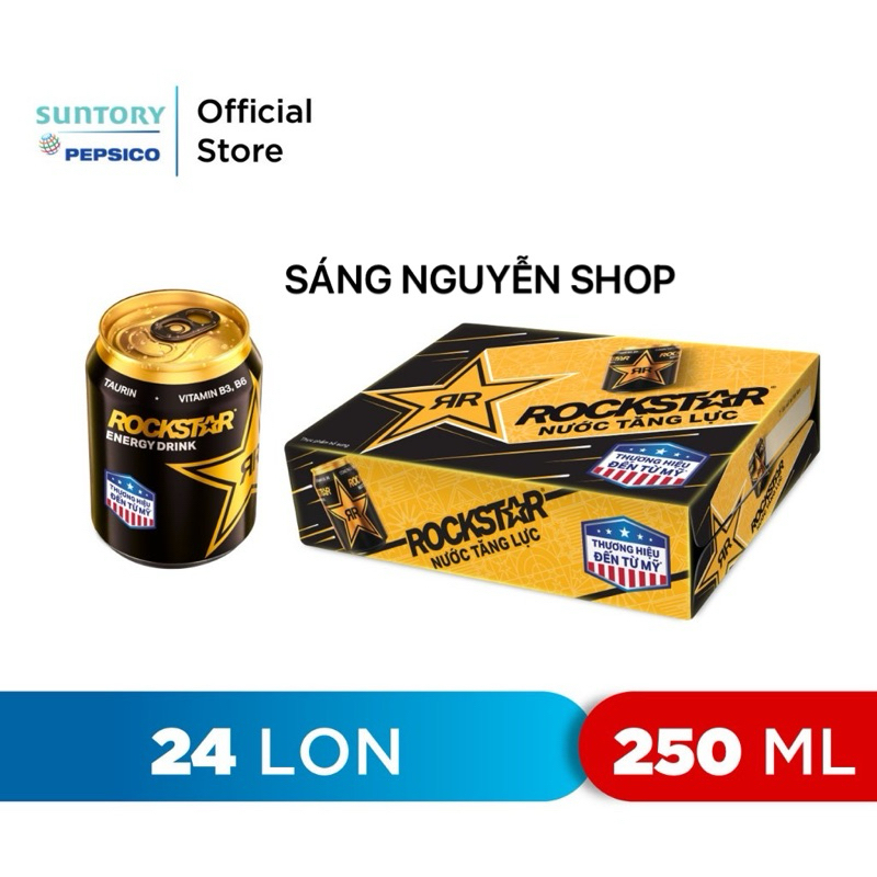 Thùng 24 Lon Nước Tăng Lực Rockstar 250ml/Lon [ Thơm Mát ] | Shopee ...