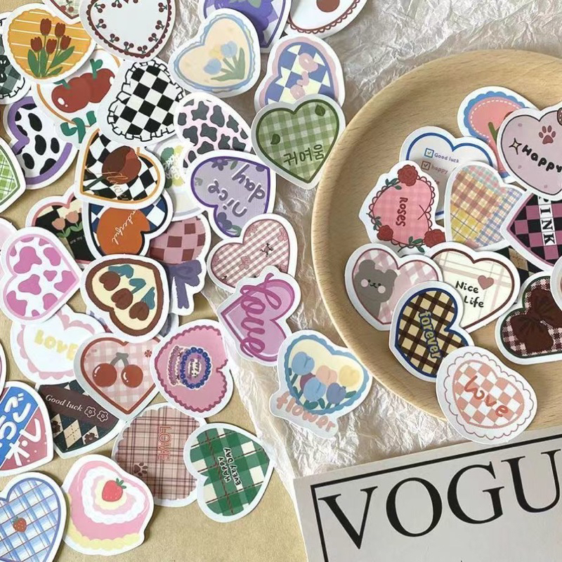 100 STICKER TIM, sticker tim dễ thương, sticker dễ thương, sticker ...