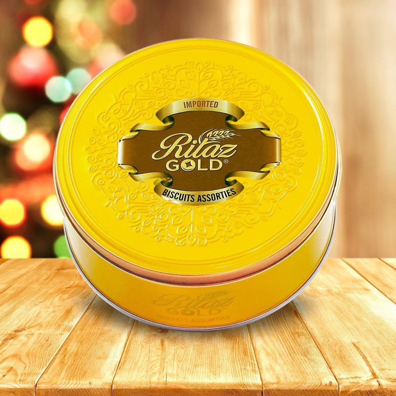 Bánh quy Ritaz Gold hộp thiếc 90g hoa văn lễ | Shopee Việt Nam