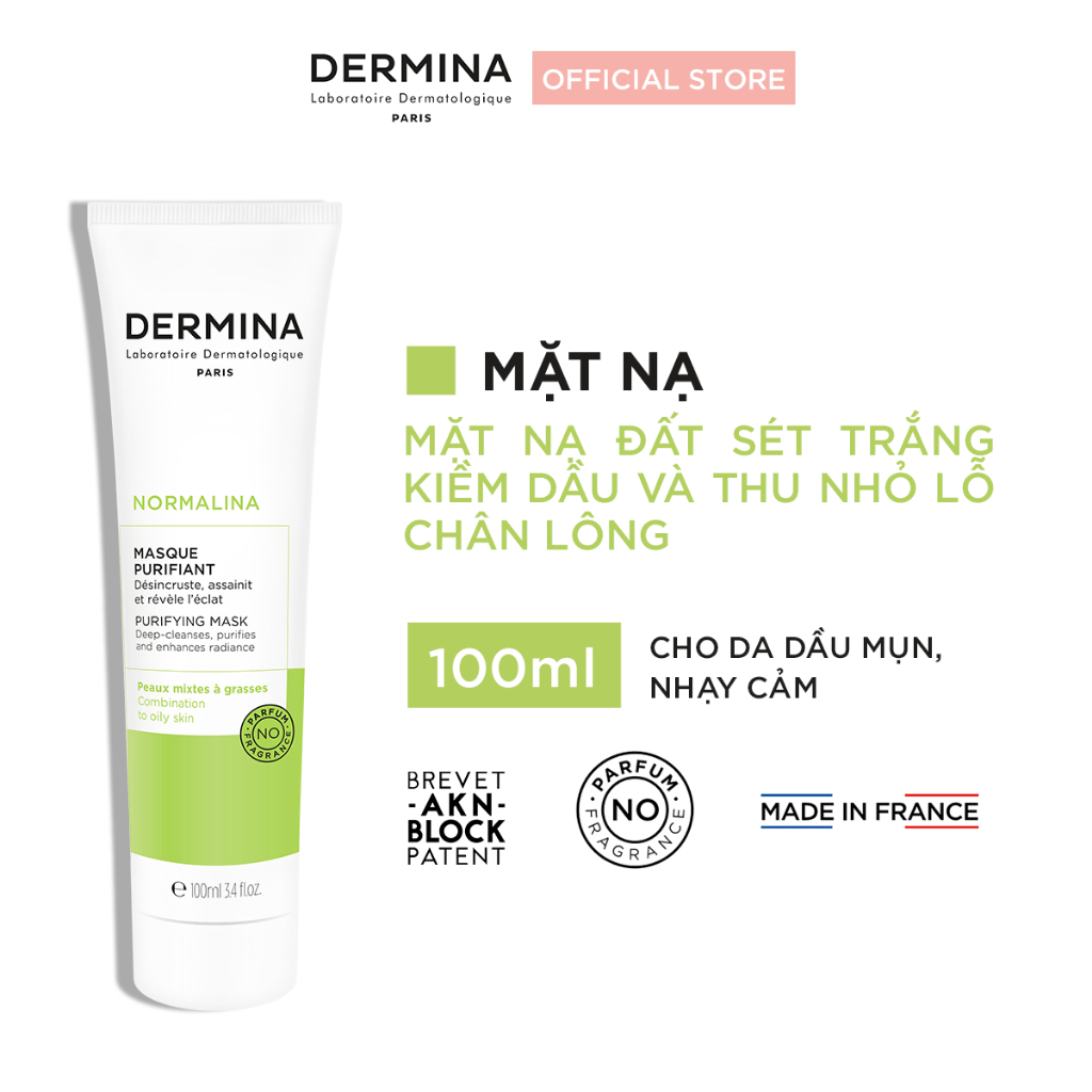 Mặt Nạ Kiểm Soát Dầu, Thu Nhỏ Lỗ Chân Lông Dermina Normalina Purifying ...