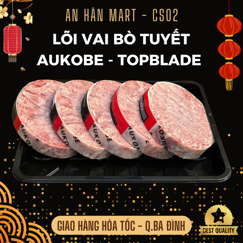 Lõi vai bò tuyết Aukobe Úc, lõi vai ăn bít tết steak 500g | Shopee Việt Nam