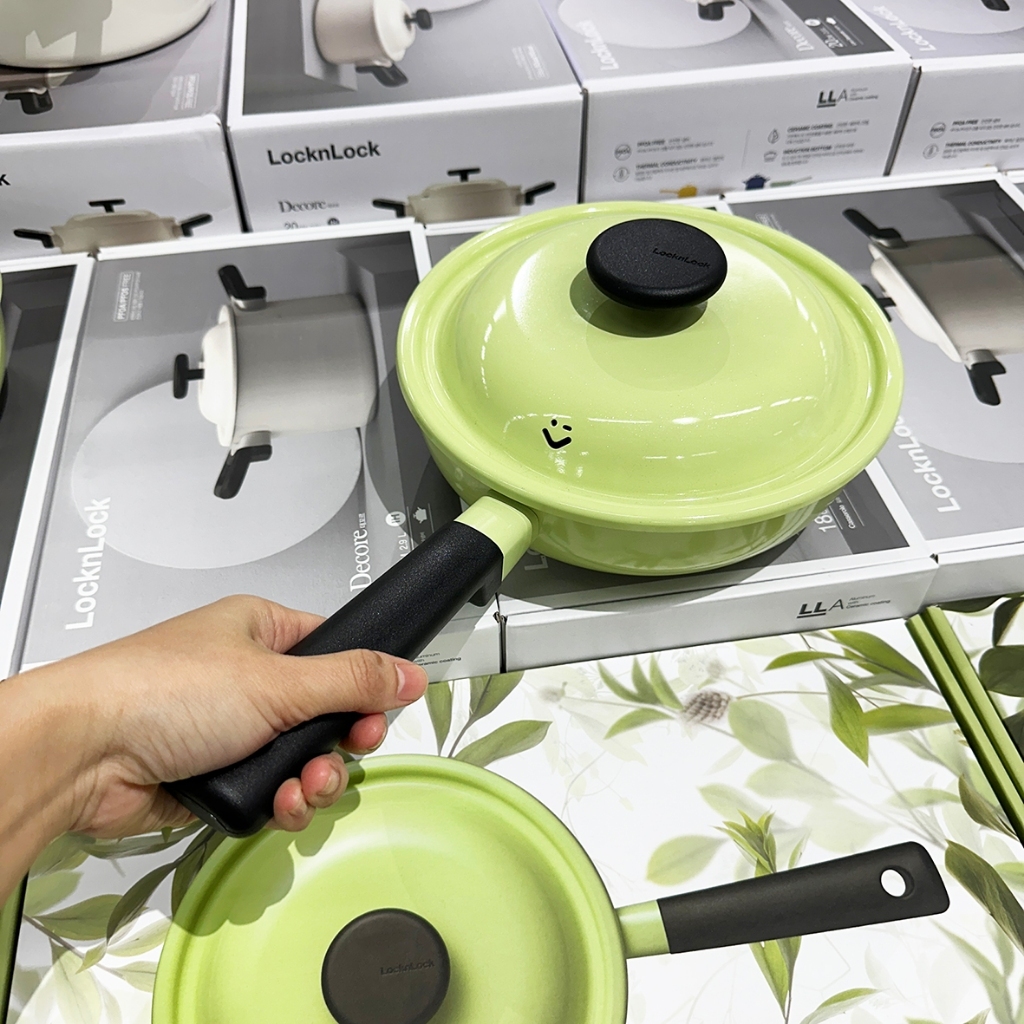 Chảo Chống Dính Decore Lock&Lock Có Nắp 22cm Màu Xanh Lá Yellow green ...