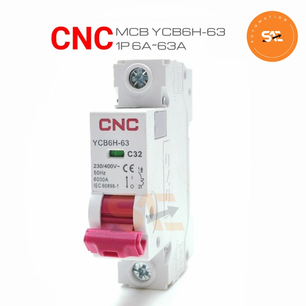 Aptomat MCB 1 Pha CNC YCB6H-63 6A, 10A, 16A, 25A, 32A, 40A, 50A, 63A ...