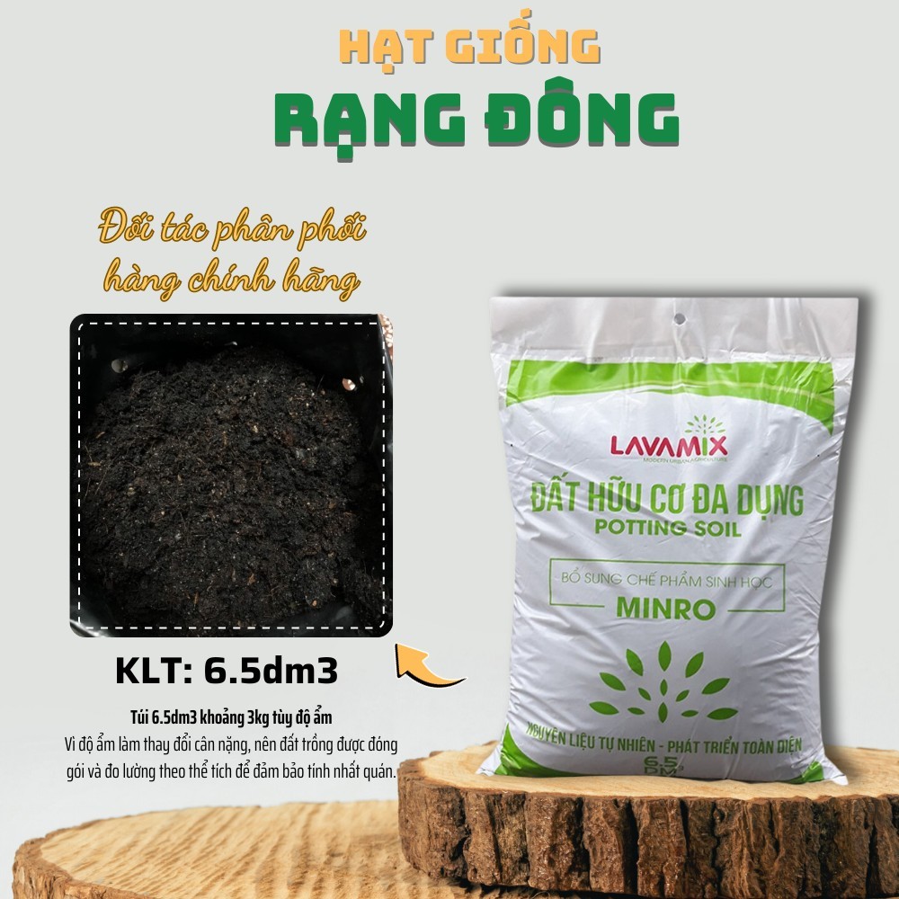 Đất Trồng Cây Lavamix (túi 6.5dm ~ 3kg) - Đất hữu cơ đa dụng trồng rau ...