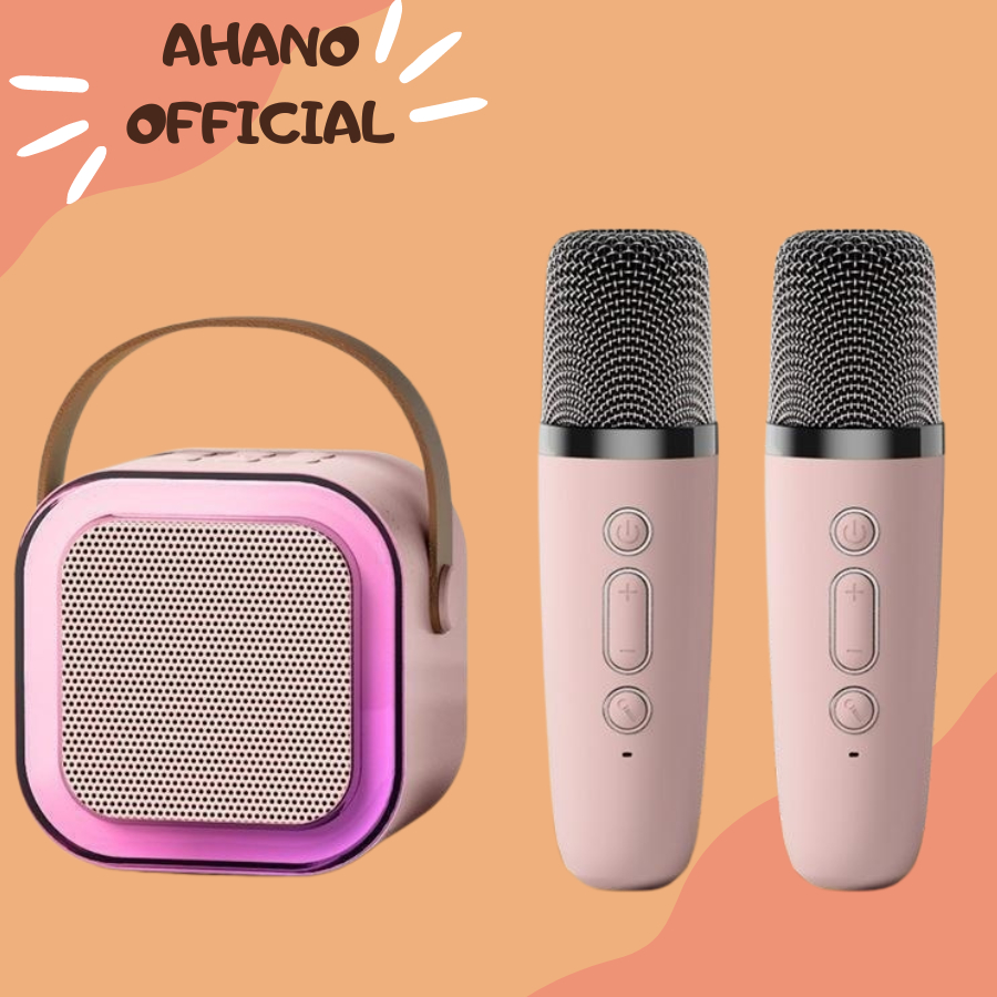 Loa Karaoke mini kèm 2 micro Loa bluetooth K12 Không Dây 2024 Thiết Kế ...