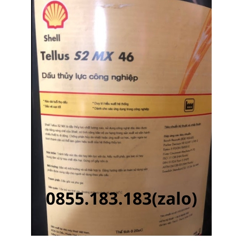 Shell Tellus S2 MX 46 Dầu thủy lực chính hãng giá tốt xô 20lit, phuy ...