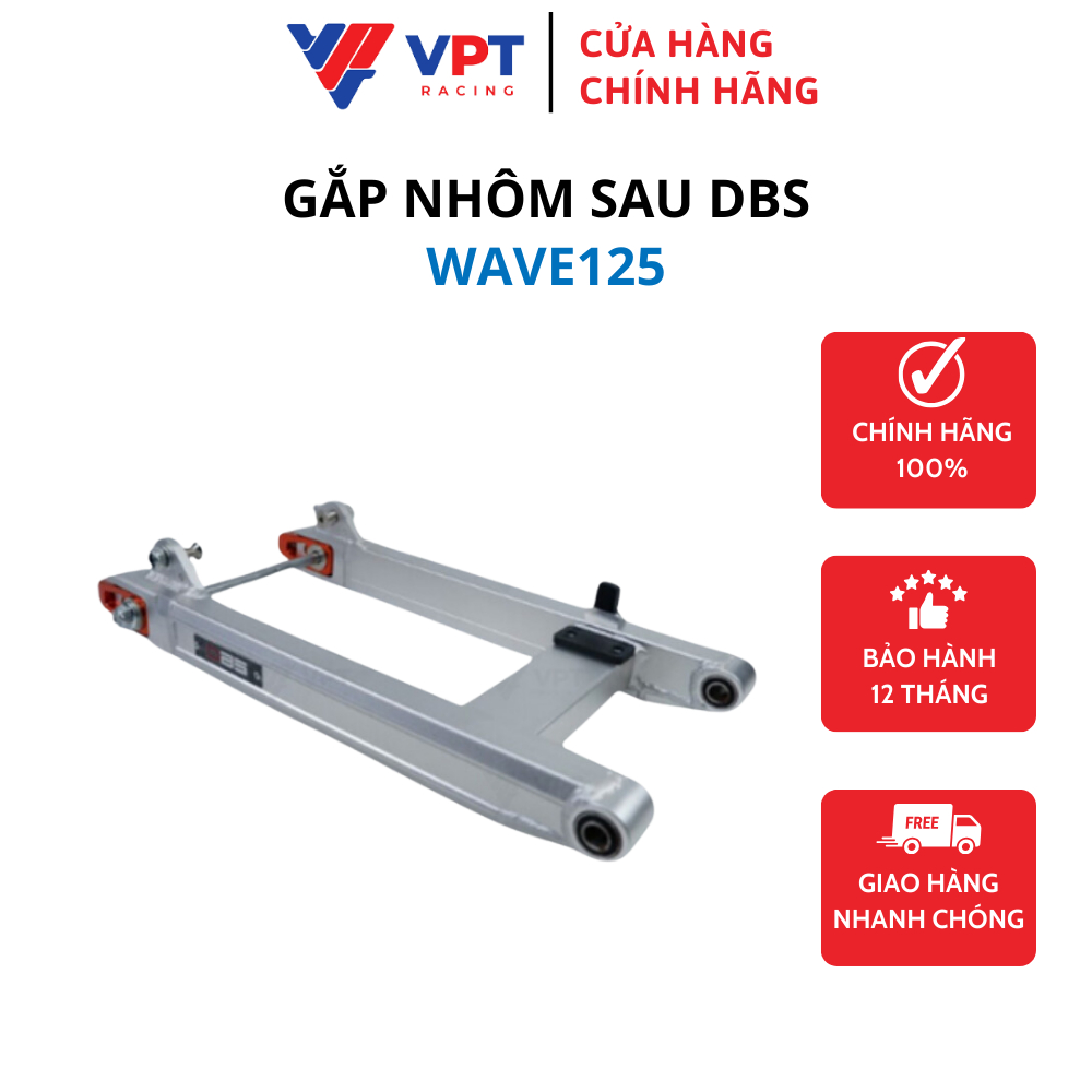 Gắp nhôm sau Wave 125 / chính hãng BDS / GS-WAVE-125-D-DBS | Shopee ...