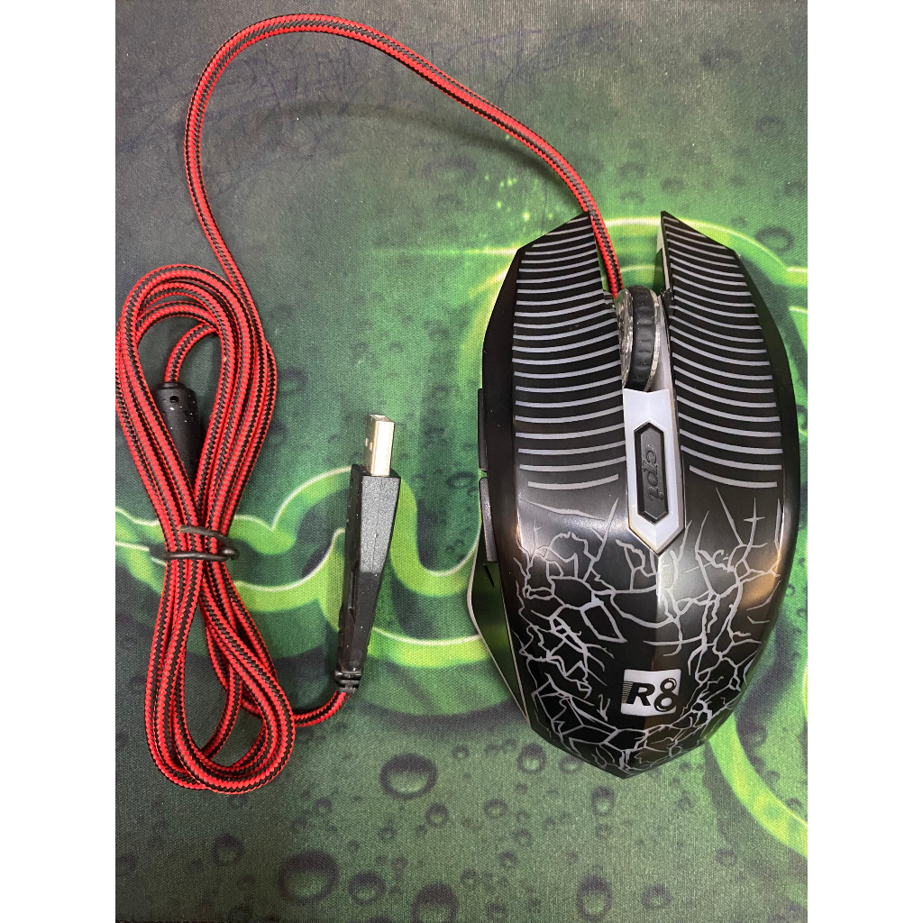 chuột có dây dành cho game có led GRB đổi màu Mouse R8-1614 usb, đen ...