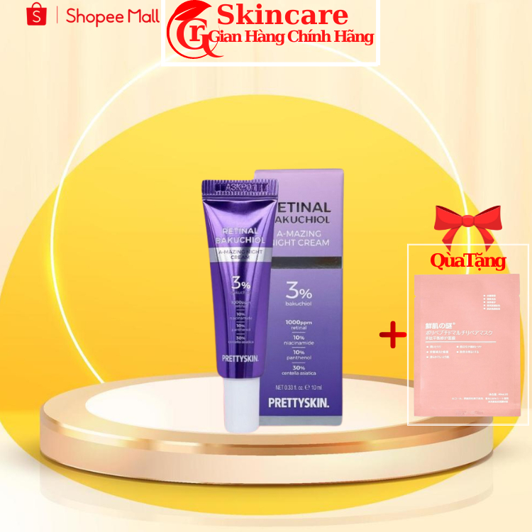 Retinol Pretty Skin, Kem dưỡng ban đêm Retinal Bakuchiol A-Mazing phục ...