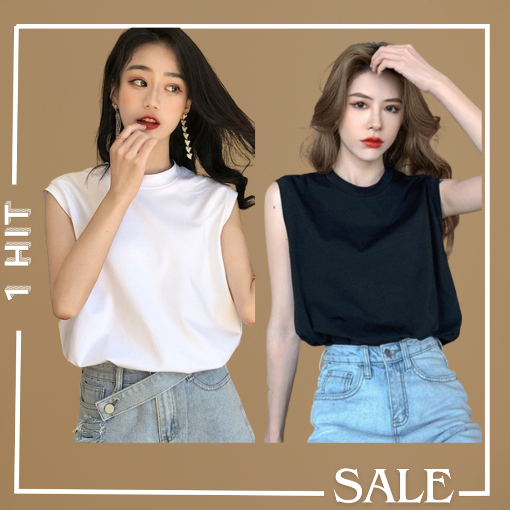 Zoozoo - Áo Tank Top Nữ màu trơn thiết kế dáng rộng phong cách Vintage ...