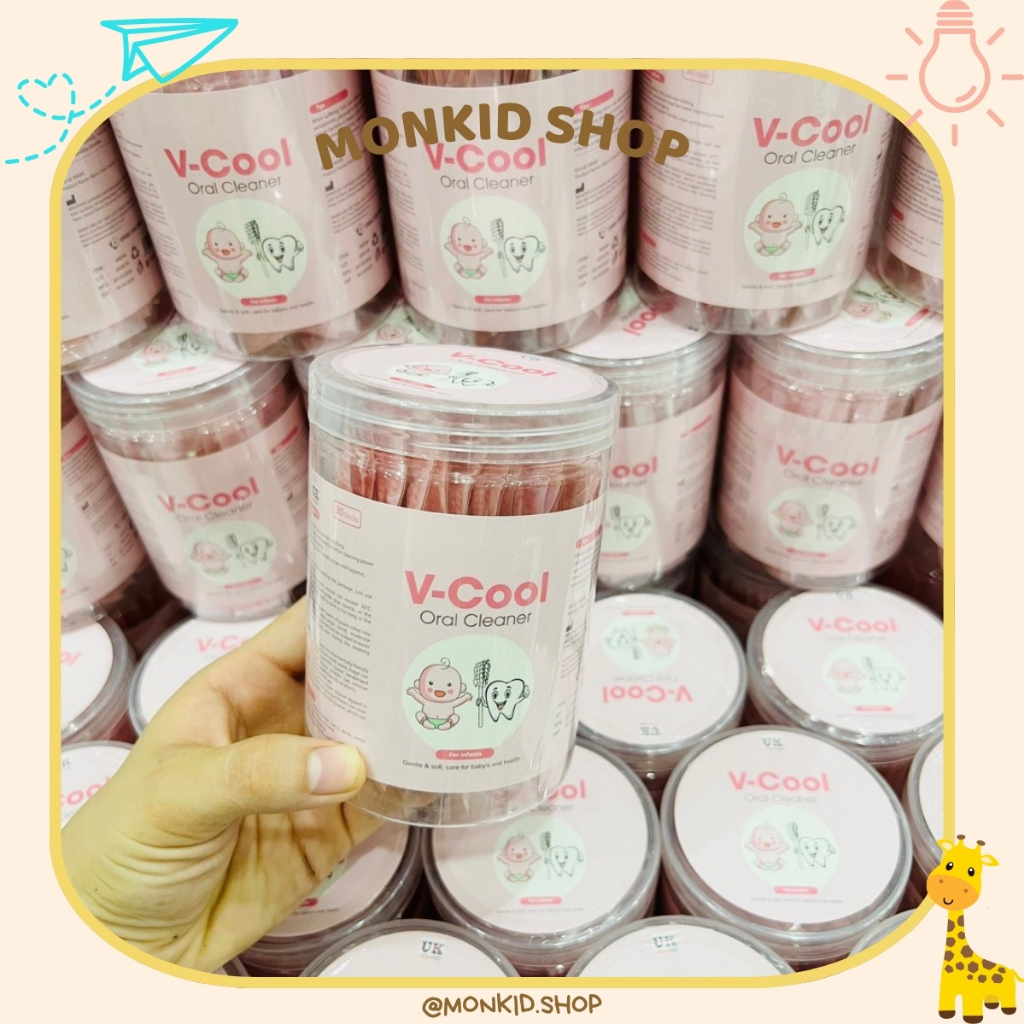 Hộp 30 que tưa lưỡi, rơ lưỡi V-Coool làm sạch lưỡi và khoang miệng cho trẻ sơ sinh | Shopee Việt Nam