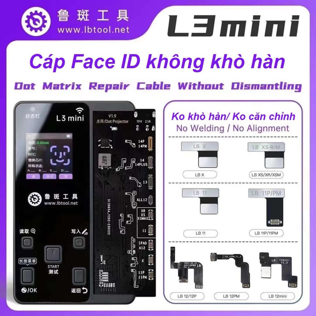 Cáp fix Face ID box Luban L3 Mini không khò hàn X - 12PM | Shopee Việt Nam