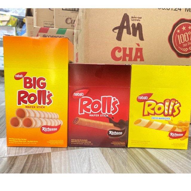 Bánh Quế Ống Nhân Phô Mai/Socola Roll's Nabati Hộp | Shopee Việt Nam