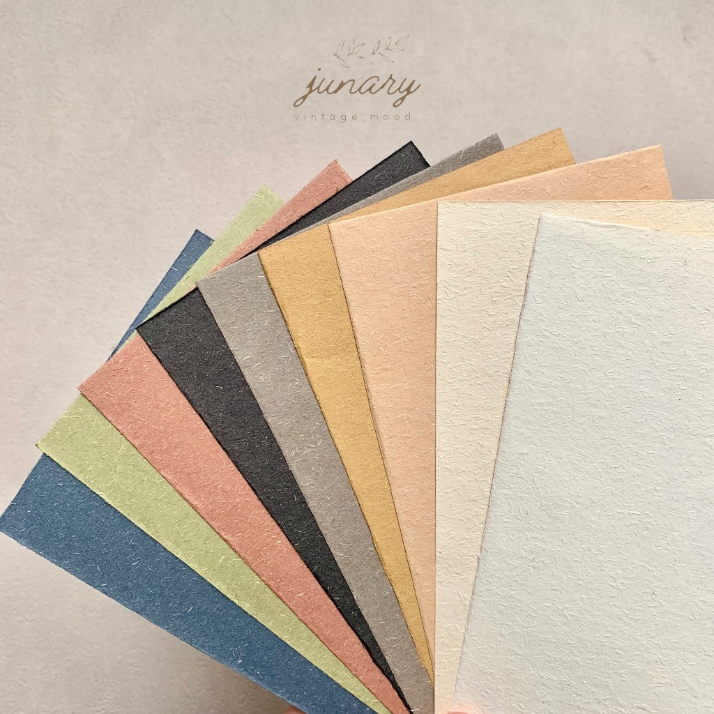 Junarystudio - Set 9 tờ giấy mỹ thuật vân cỏ grass paper trang trí thủ ...