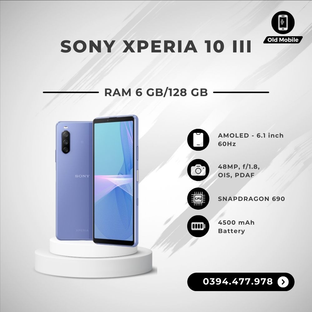 Điện Thoại Sony X10 Mark 3 RAM 6/128 GB Chip Snapdragon 690 Bản Đẹp ...