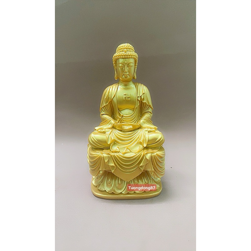 Tượng phật A Di Đà ngồi toà sen vàng 19 cm | Shopee Việt Nam