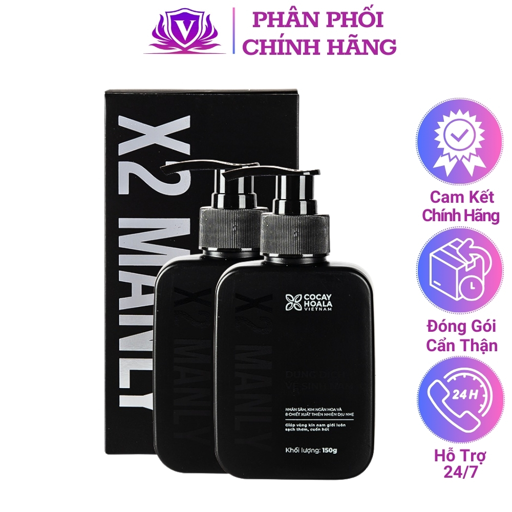 Combo 2 Gel Vệ Sinh Nam X2 Manly - Làm sạch sâu Giúp trẻ hóa cậu nhỏ ...
