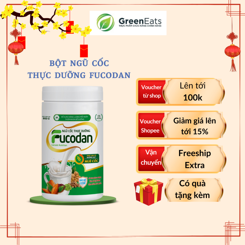 Ngũ cốc Dinh dưỡng Fucodan lon 900g Bổ sung năng lượng, bảo vệ sức khỏe ...