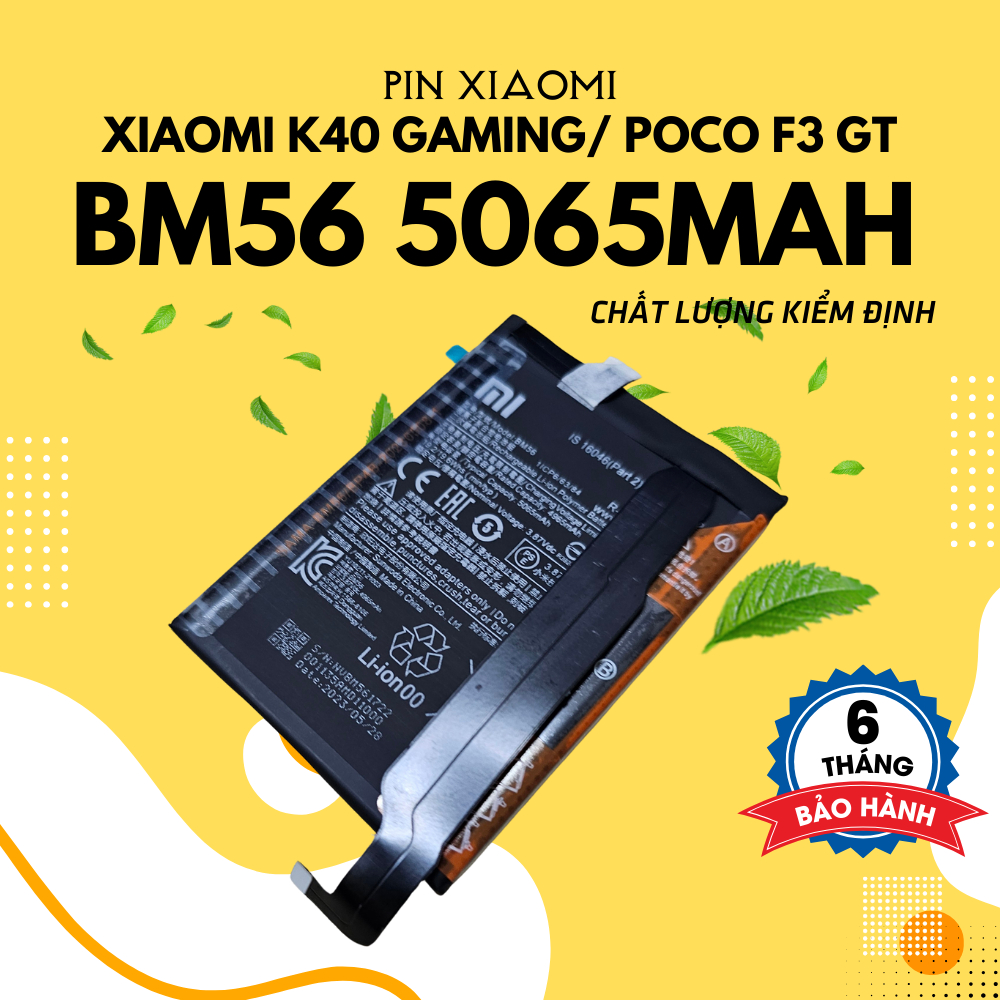 Pin xiaomi BM56 dành cho redmi K40 gaming, Poco F3 GT, dung lượng ...
